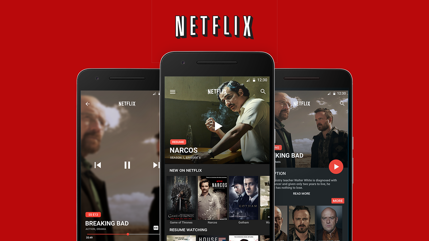 Netflix Android App Design Concept Netflix Android App Design Concept
