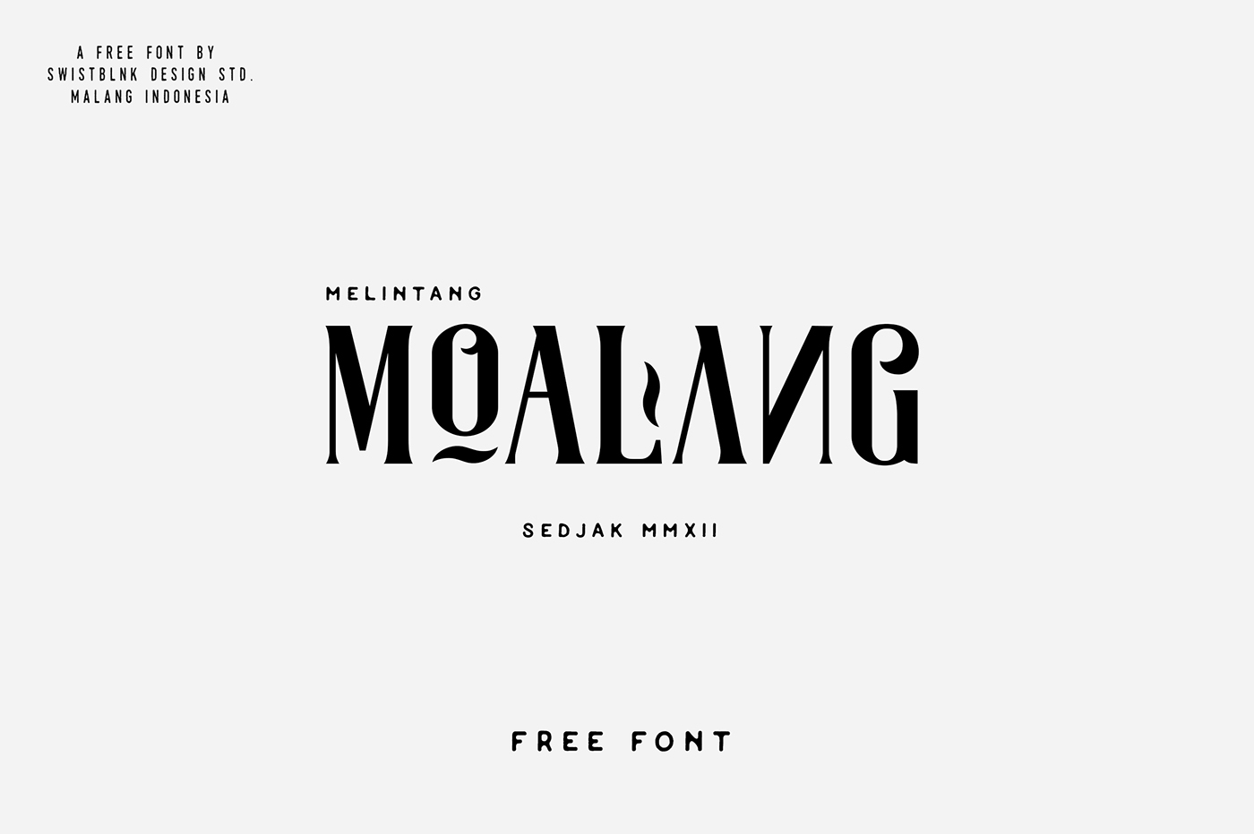 Moalang Free Font :: Behance Moalang Free Font :: Behance