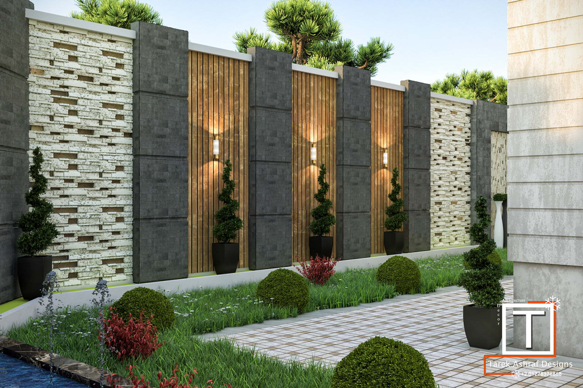 Villa landscape Design in KSA ( 1 ) :: Behance Villa landscape Design in KSA ( 1 ) :: Behance