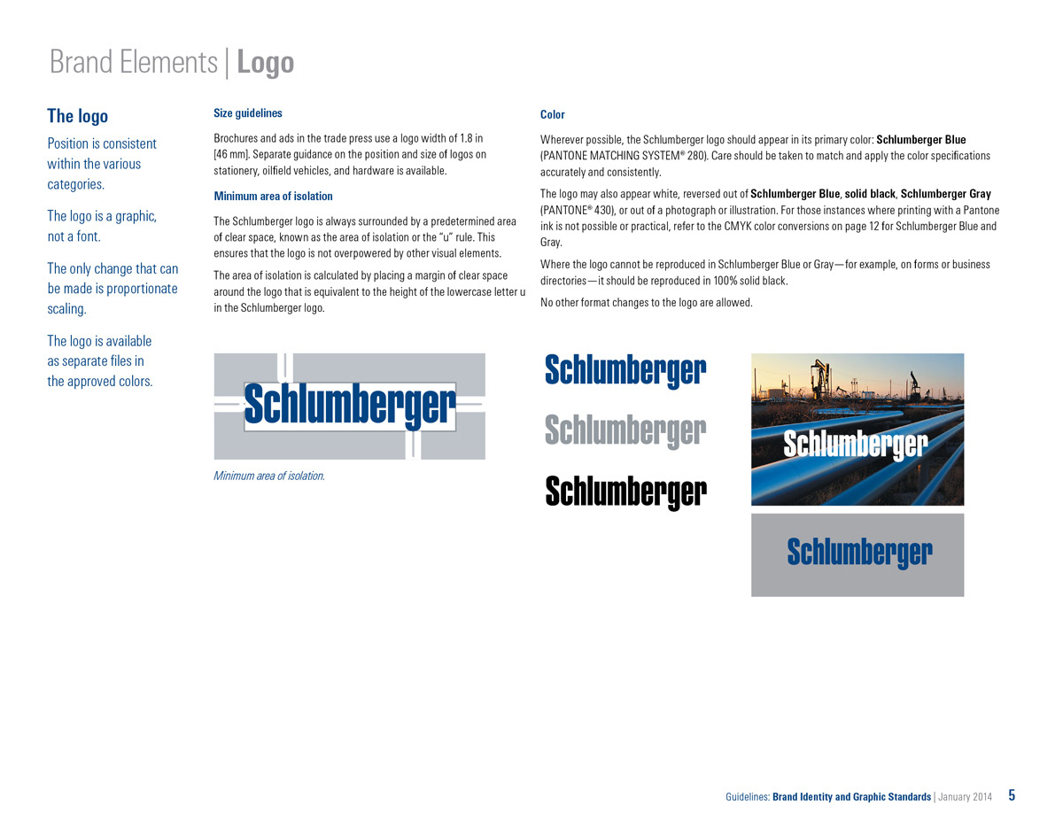 Schlumberger Corporate Identity Guidelines Behance Behance