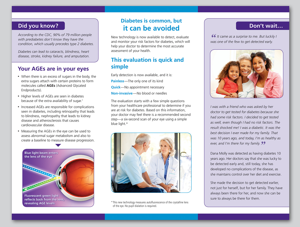 Early Diabetes Detection Patient Brochure :: Behance Early Diabetes Detection Patient Brochure :: Behance